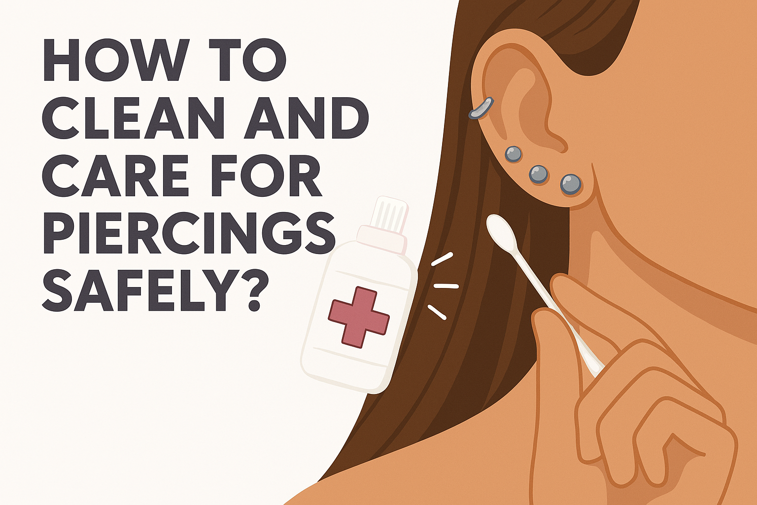 How to Clean and Care Piercings Safely? – OumoJewelry