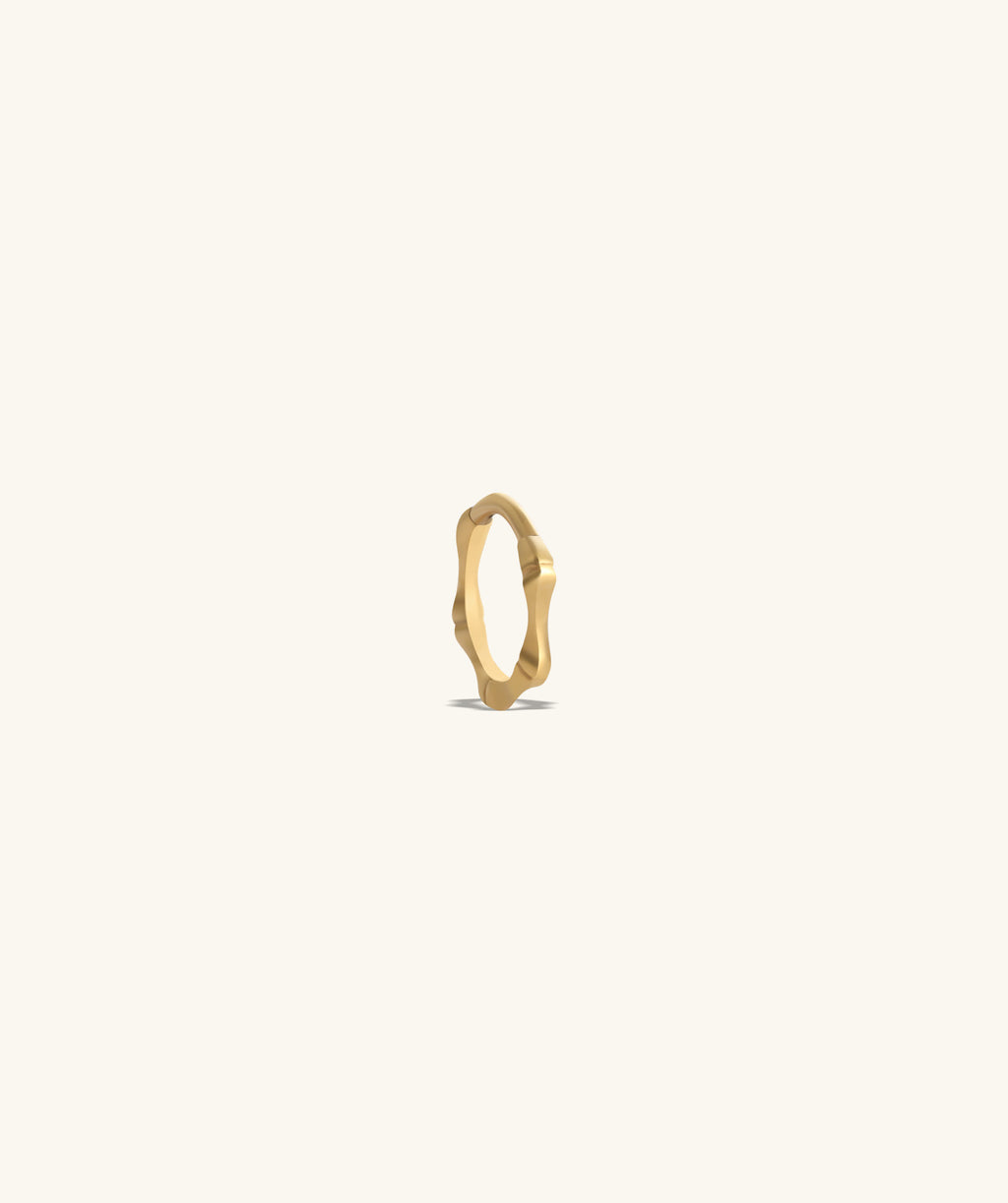 Bamboo Shape Clicker Hoop | OumoJewelry