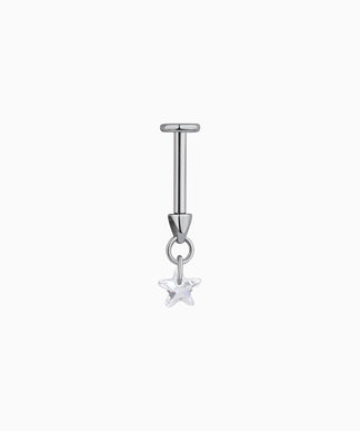 Titanium Star Vertical Helix Stud – OumoJewelry