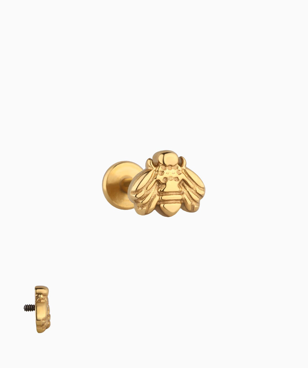 Titanium Bee Flatback Stud 🐝 | OumoJewelry